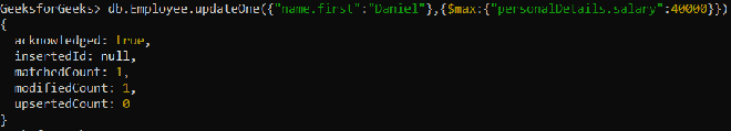 MongoDB - Field Update Operators - GeeksforGeeks