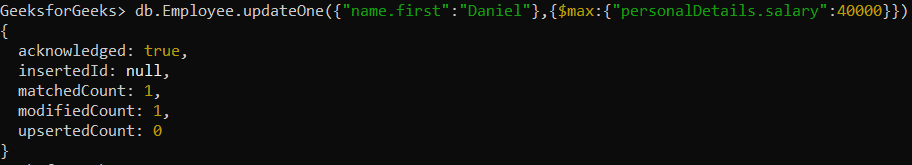 MongoDB - Field Update Operators - GeeksforGeeks