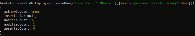 MongoDB - Field Update Operators - GeeksforGeeks