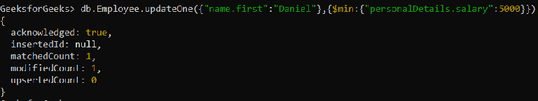 MongoDB - Field Update Operators - GeeksforGeeks