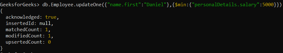 MongoDB - Field Update Operators - GeeksforGeeks