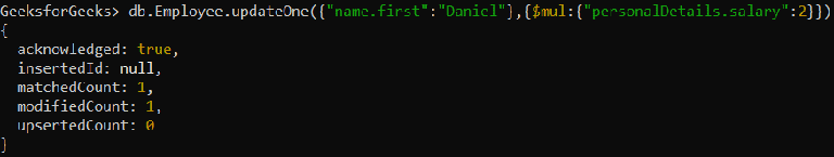 MongoDB - Field Update Operators - GeeksforGeeks