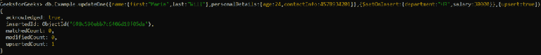 MongoDB - Field Update Operators - GeeksforGeeks