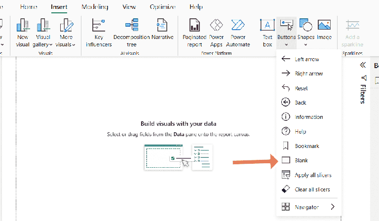 Back and Reset Buttons in Power BI - GeeksforGeeks