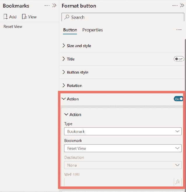 Back and Reset Buttons in Power BI - GeeksforGeeks