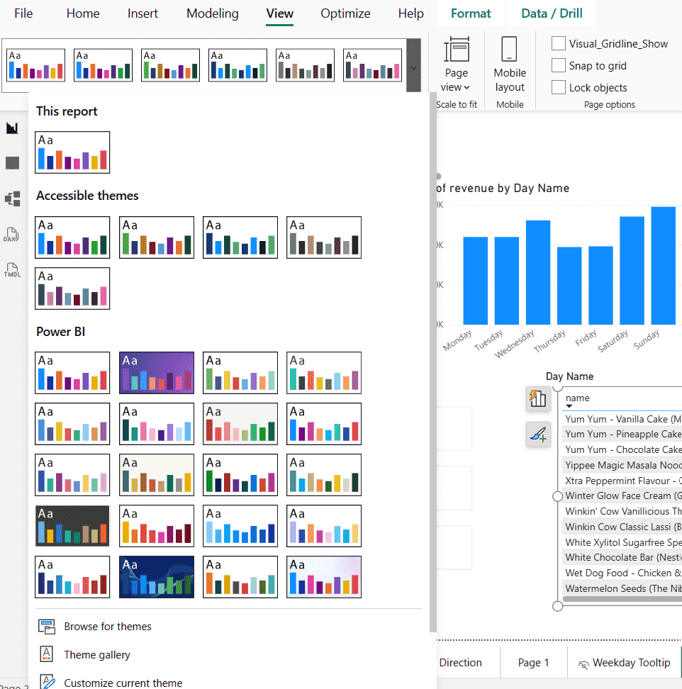 Themes in Power BI - GeeksforGeeks