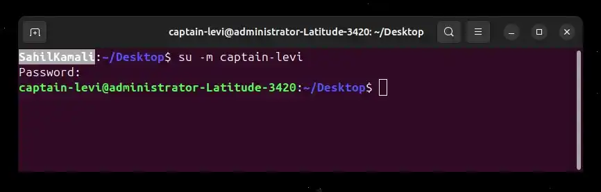 Switch Users on Linux with the su Command - GeeksforGeeks