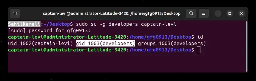 Switch Users on Linux with the su Command - GeeksforGeeks