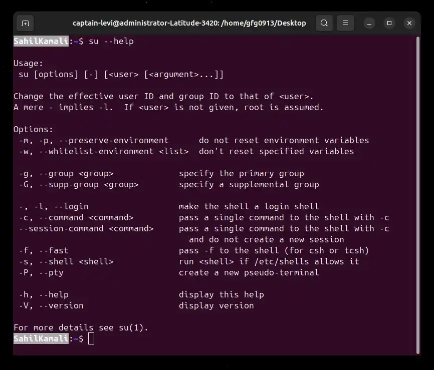 Switch Users on Linux with the su Command - GeeksforGeeks