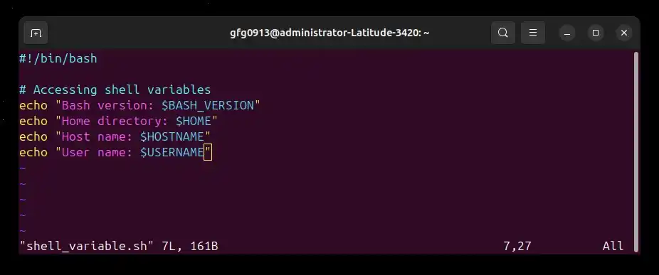 Shell Scripting - Shell Variables in Linux - GeeksforGeeks