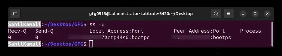 ss command in linux - GeeksforGeeks