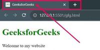 HTML Favicon - GeeksforGeeks
