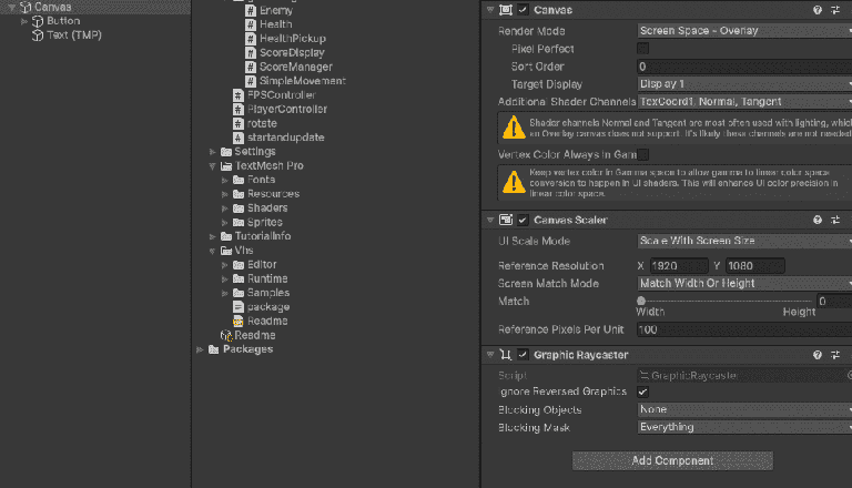Canvas and UI Elements In Unity - GeeksforGeeks