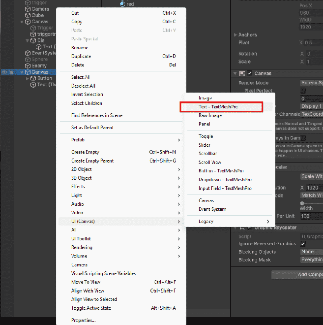 Text (TextMeshPro) In Unity - GeeksforGeeks